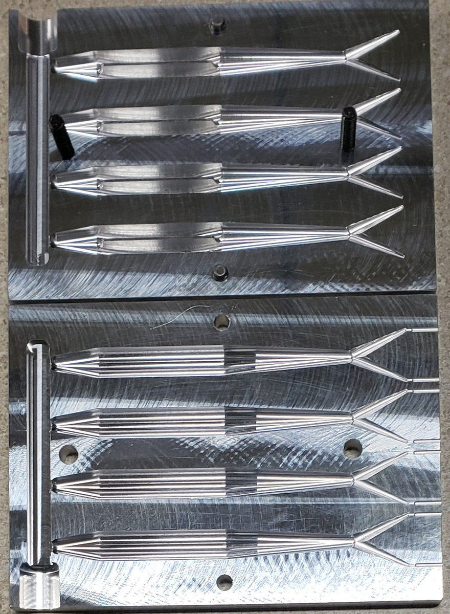 5.75" Split Tail Shad Mold (4 cavity) | Angling AI – Angling A.i.