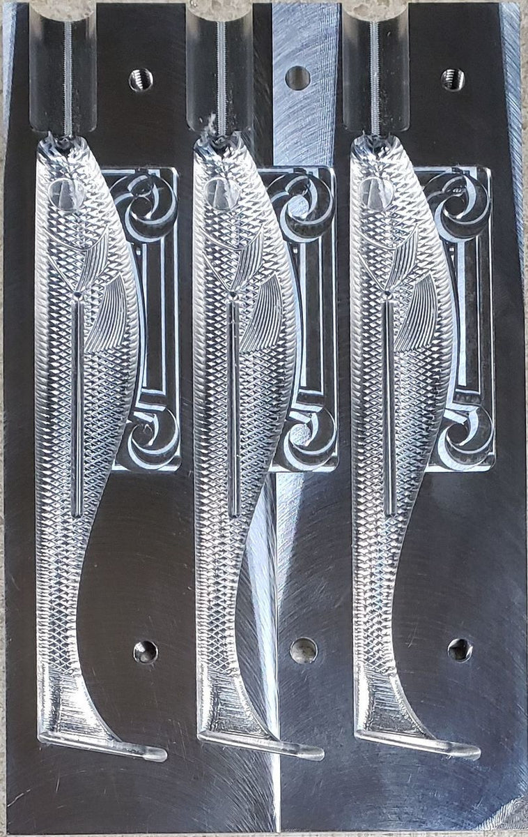 6" Blood Line Swim Bait Mold (3 Cavity) | Angling AI – Angling A.i.