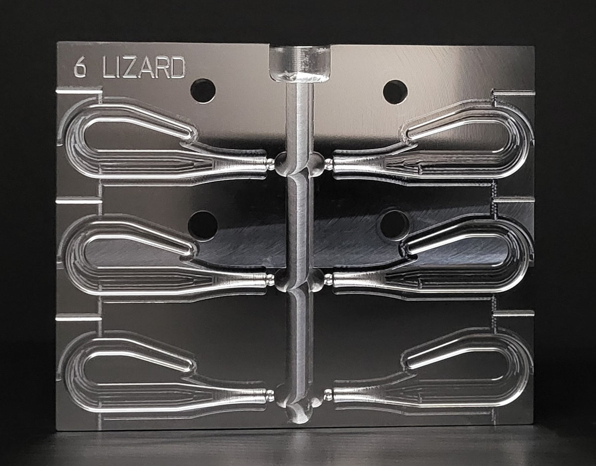 6 Inch Lizard Tail Mold (6 Cavity) | Angling AI – Angling A.i.